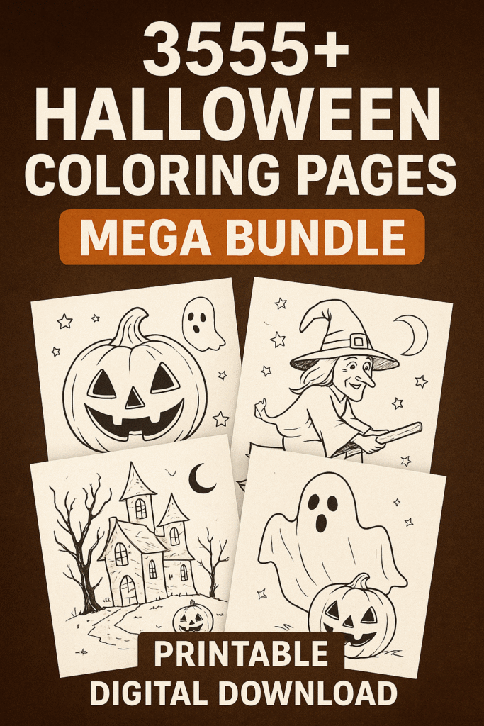 3555+ Halloween Coloring Pages Mega Bundle – Printable Kids & Adult ...