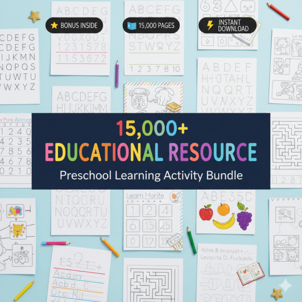 15,000+ Kids Educational Resource Bundle – Preschool & Kindergarten ...