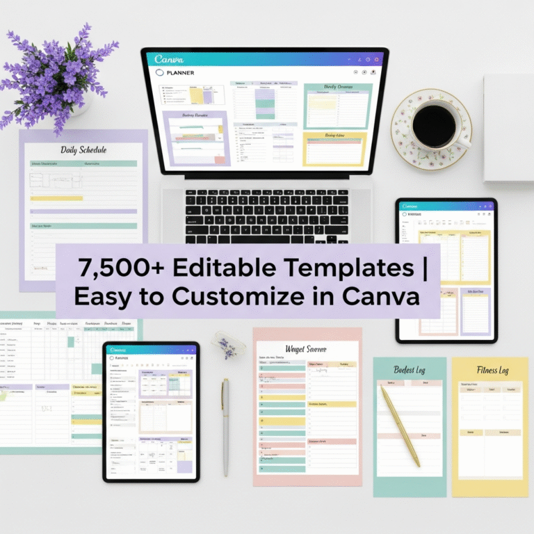 7500+ Editable Planner, Journal & Calendar Templates – Ready-to-Use ...