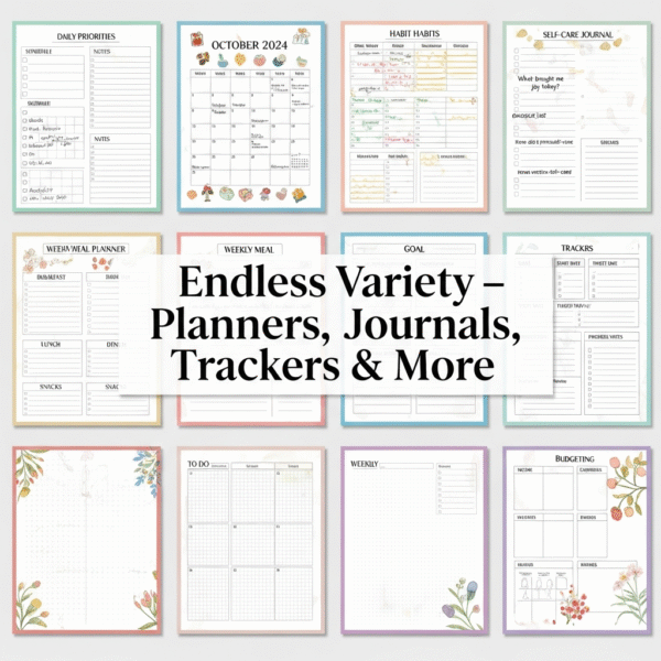7500+ Editable Planner, Journal & Calendar Templates – Ready-to-Use ...