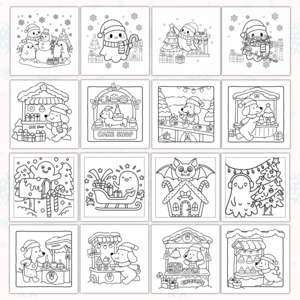 🎄 Christmas Coloring Bundle for Kids – 500+ Holiday Pages (Instant ...